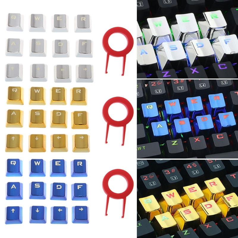 Metal Coating PBT DIY 12 Keycaps for Mechanical Ke... – Grandado