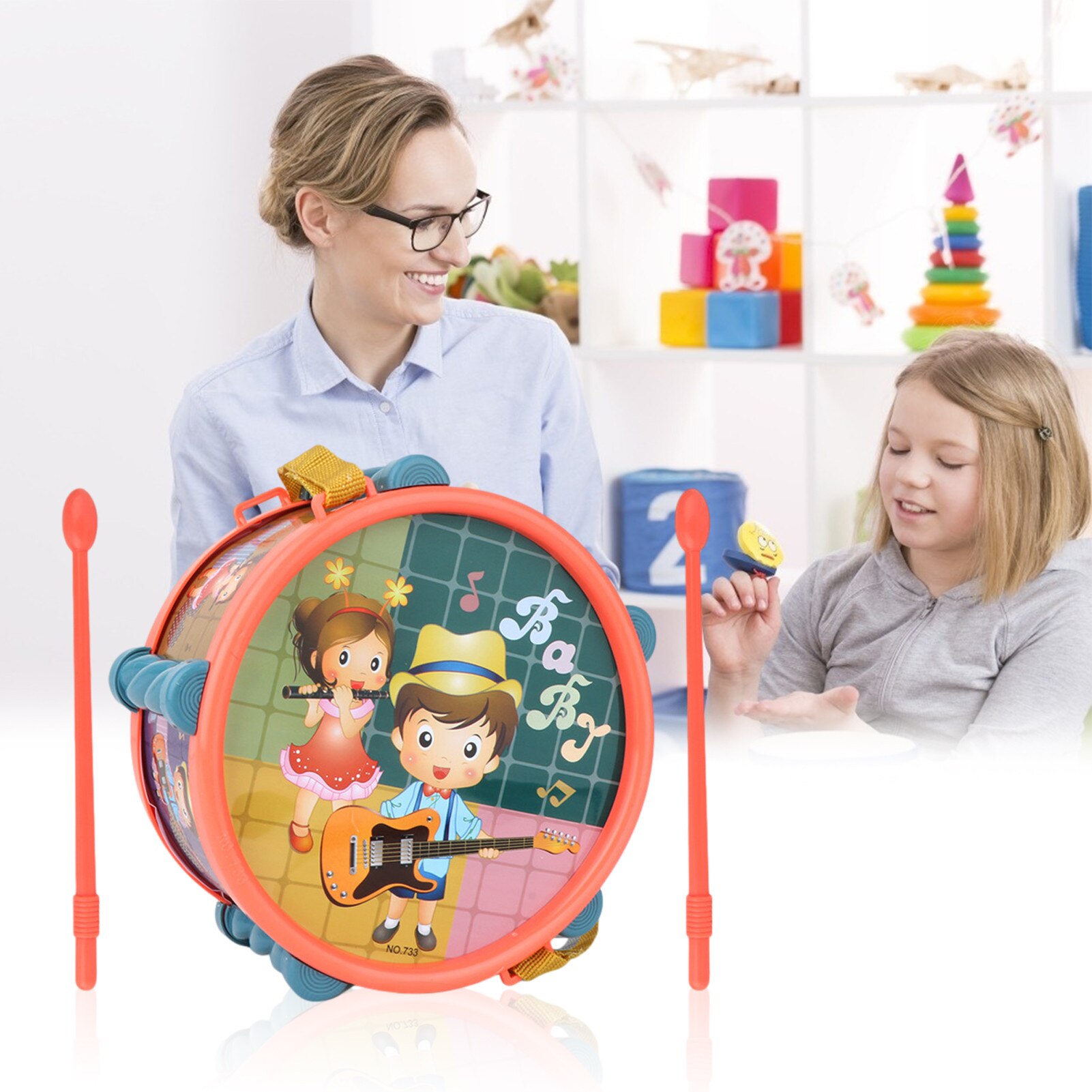 Baby Drum Toy Set Percussion Instrument Toys Music... – Grandado