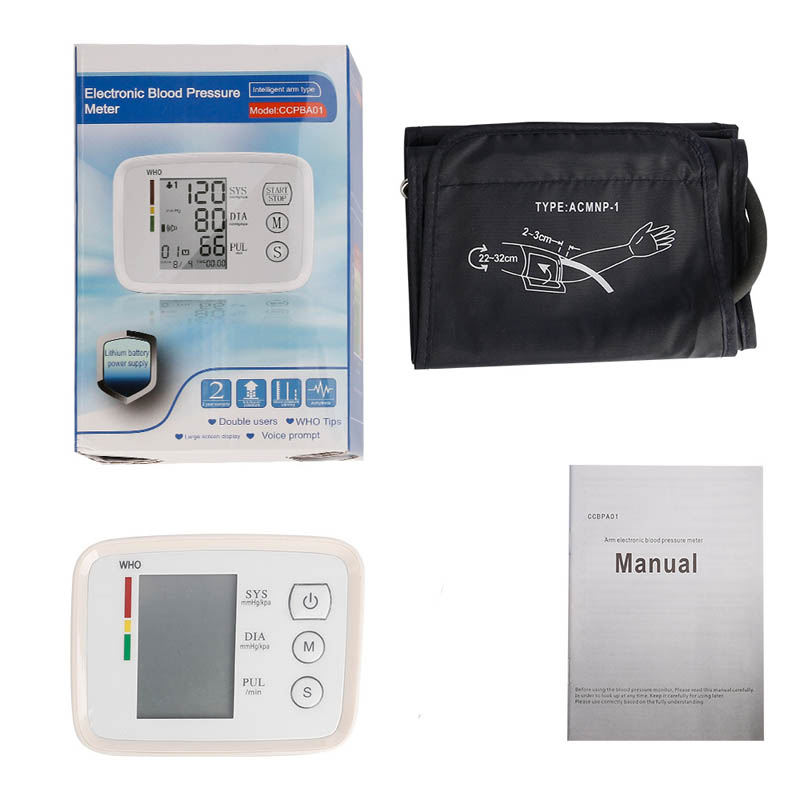 Automatic digital Upper Arm Blood Pressure Meter B... – Grandado