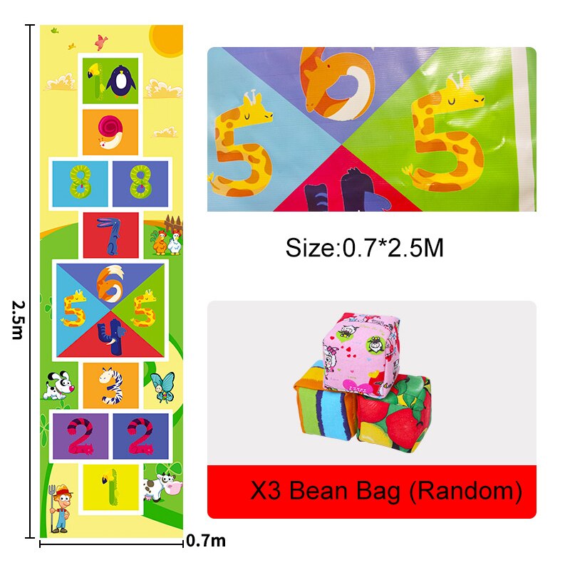 Hopscotch Game Mat Kids Jumping Toys Sensory Integ... – Grandado