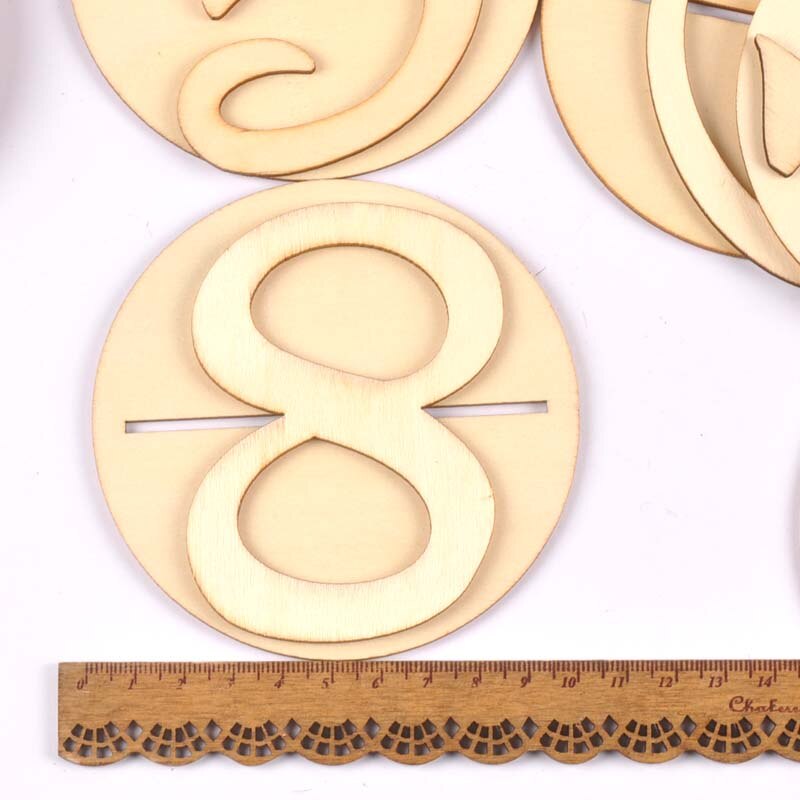 Wedding Props Number Card Set Wooden Dinner Seat N... – Grandado