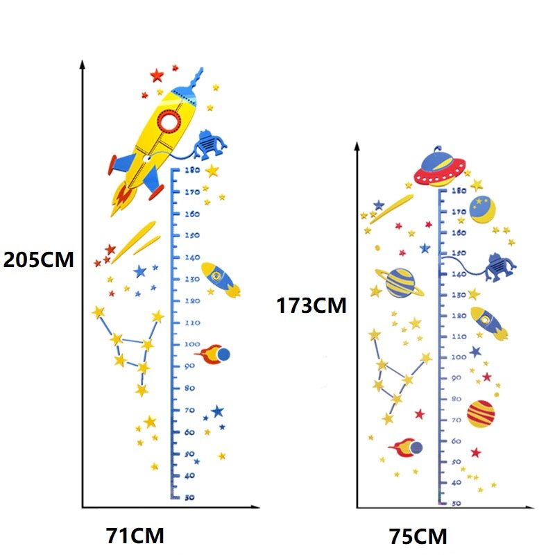 3D Rocket Space Ship Astronaut Wall Sticker For Bo... – Grandado