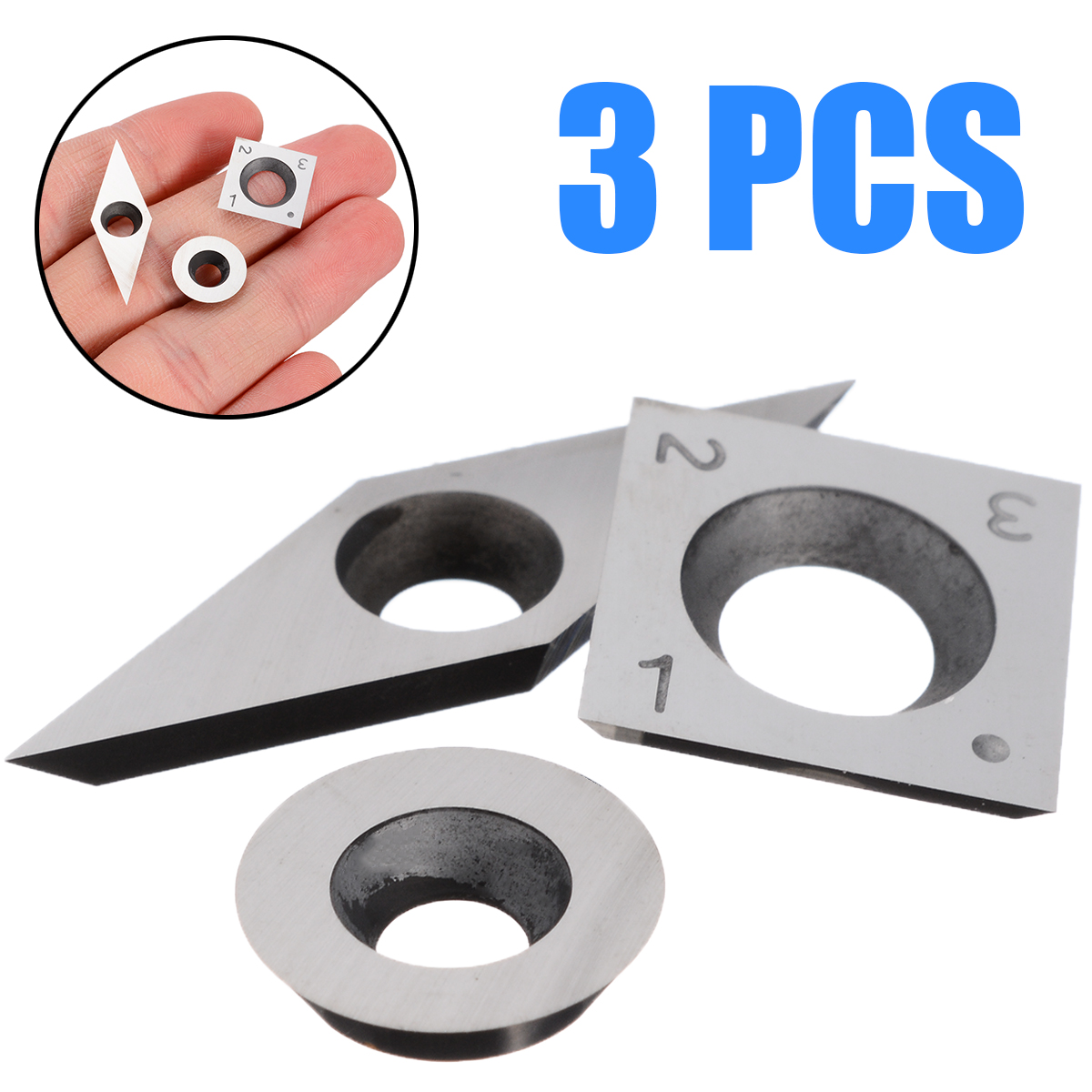 3pcs Tungsten Carbide Inserts Cutter Set for Wood ... – Vicedeal