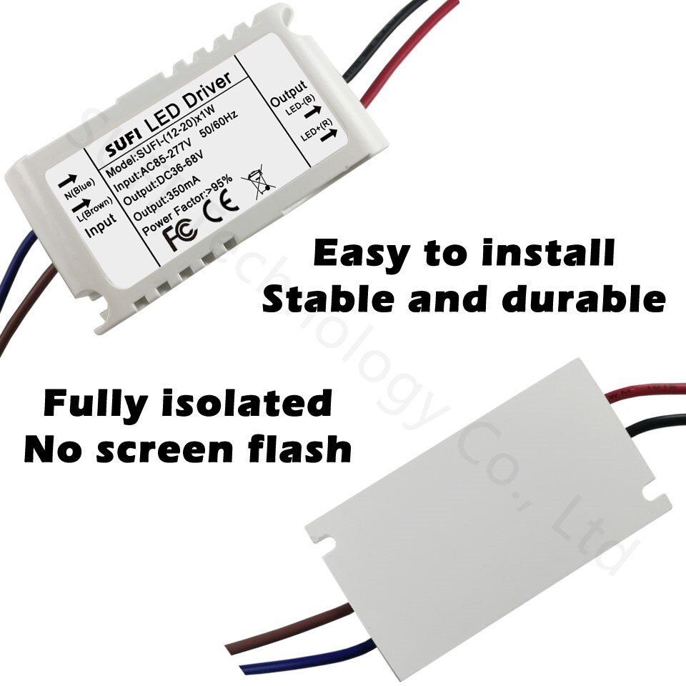 LED Driver 20 W 350mA AC 85-277 V Naar DC 36-68 V ... – Grandado