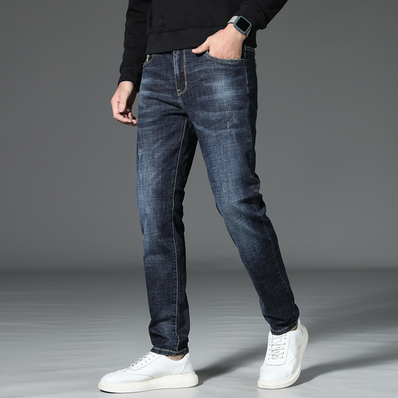 Plus Size Jeans Men Autumn Winter Business Appliqu... – Vicedeal