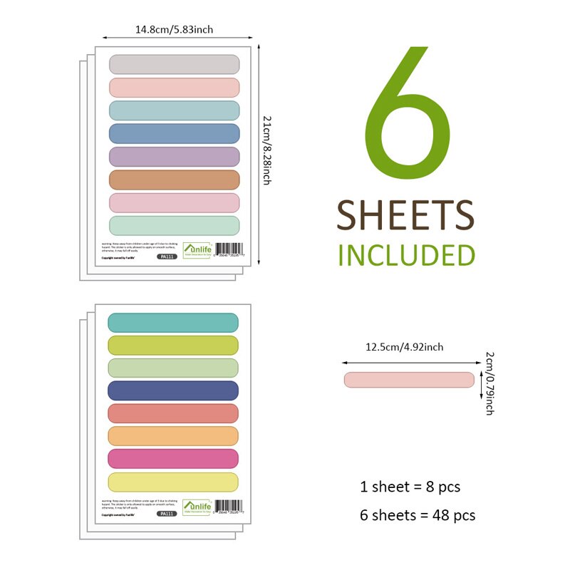 48pcs Colorful Candy Strip Wall Stickers Nursery C... – Vicedeal