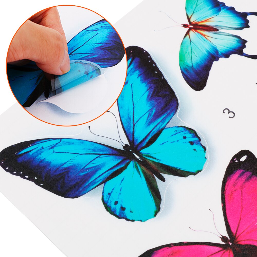 Cartoon Reflective Lovely Butterfly Leaves Car Sti... – Grandado