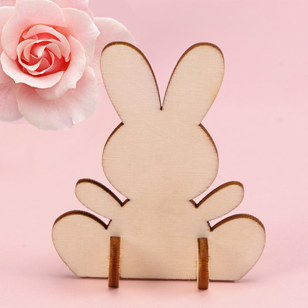 10pcs Easter Rabbit Pieces Lovely 3D DIY Wooden Bu... – Grandado