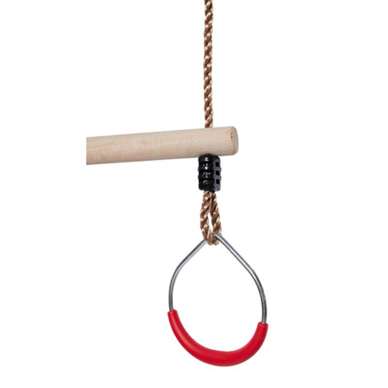 Wooden Trapeze Swing Bar Rings Garden Swings Playg... – Grandado