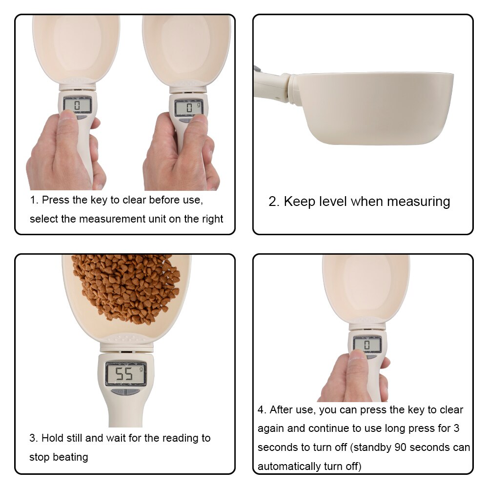 800g/1g Measuring Scoop Cup Pet Food Scale Portabl... – Grandado
