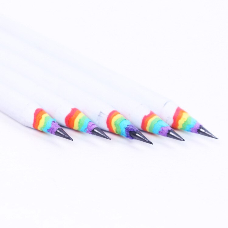 50pcs/lot kawaii rainbow pencil environmental pape... – Vicedeal