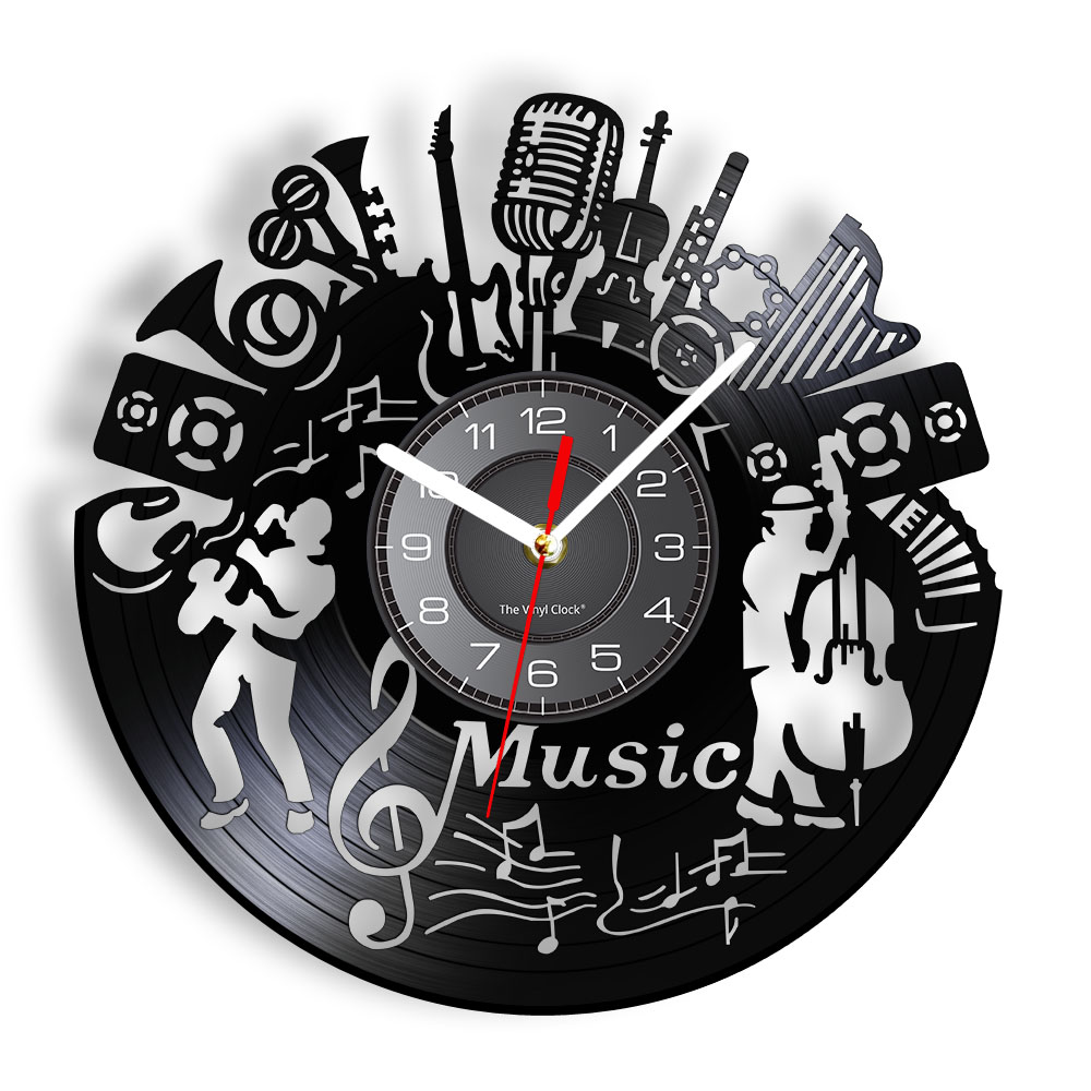 Music Band Silhouette Musical Instruments Wall Dec... – Grandado