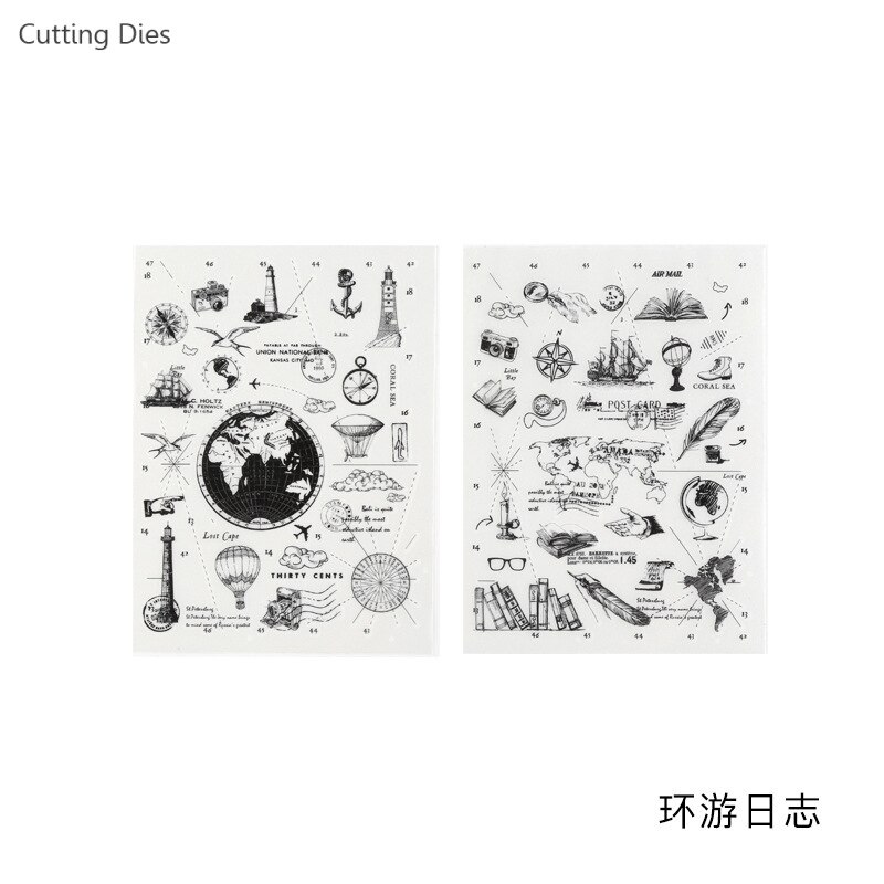 2Sheets/lot Journey Travel Life Printed Paper Stic... – Grandado