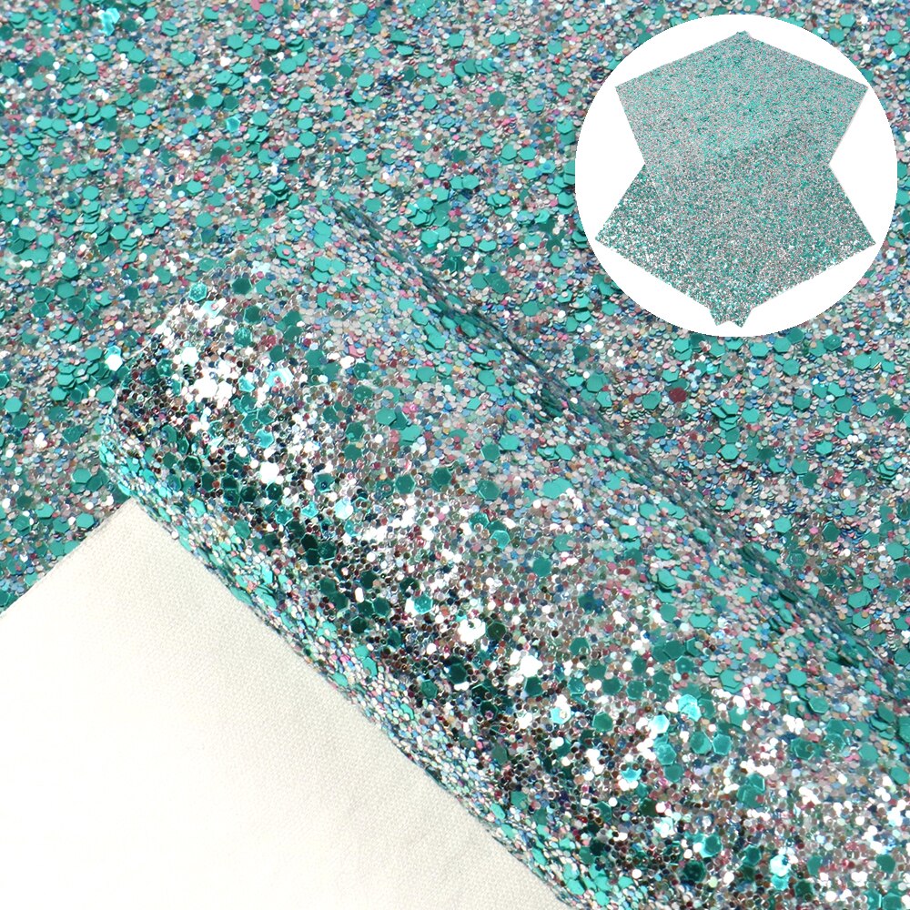 Groene Faux Lederen Lakens Chunky Glitter Lychee G... – Grandado