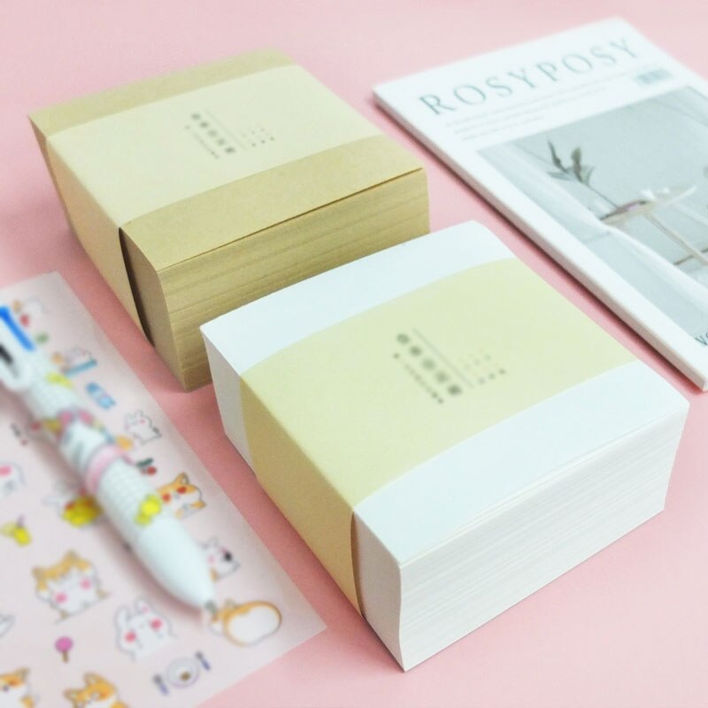 400 Sheets/Lot Simplicity White Kraft Paper Memo N... – Grandado