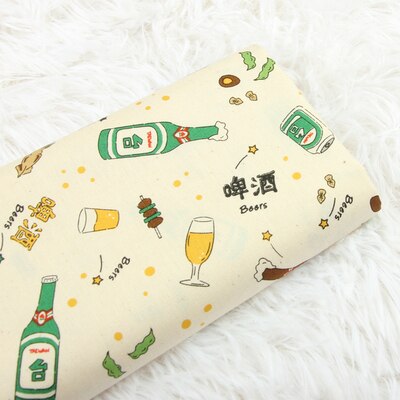 Good 110cm Wide Beer Skewers Fabric Plain Cotton F... – Grandado