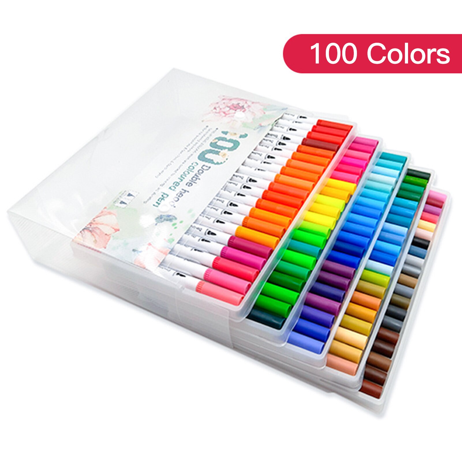 12 Colors Markers Set Double Tipped Colored Pens F... – Grandado