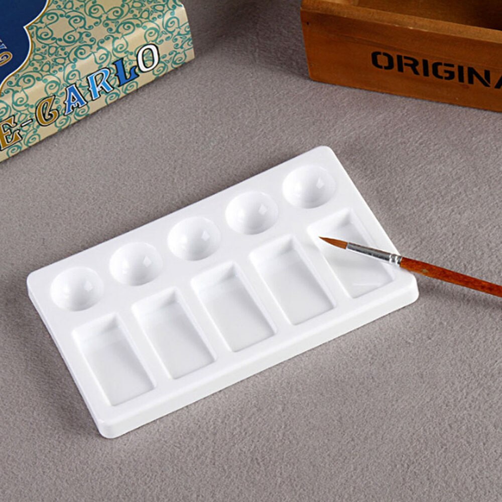 White Plastic Paint Mixing Palette with 5 Sloping ... – Vicedeal