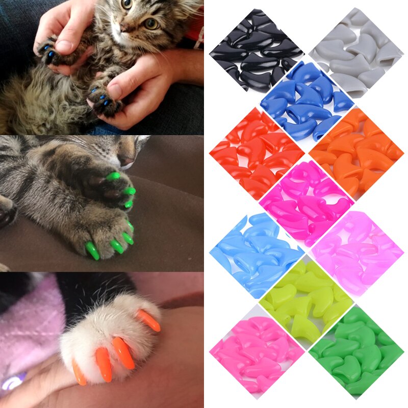 20Pcs Soft Cat Nail Caps Pet Paw Claws Nail Groomi... – Vicedeal