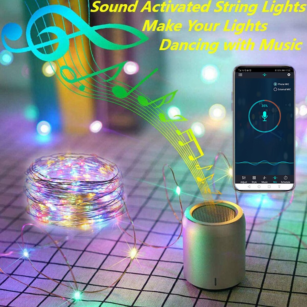 Led Rgb Music String Lights APP Control Dream Colo... – Vicedeal