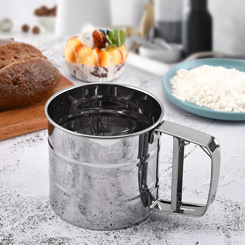 Handheld Flour Sieve Stainless Steel Mesh Sieve Cu... – Vicedeal