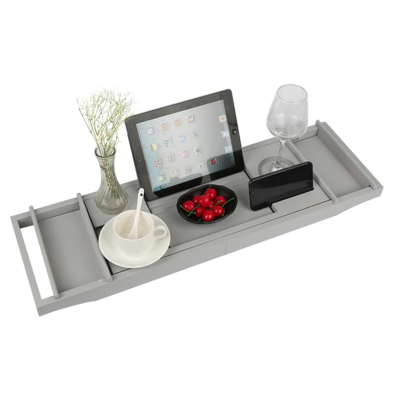 Extendable Bamboo Bathtub Tray Spa Bathtub Caddy O... – Vicedeal