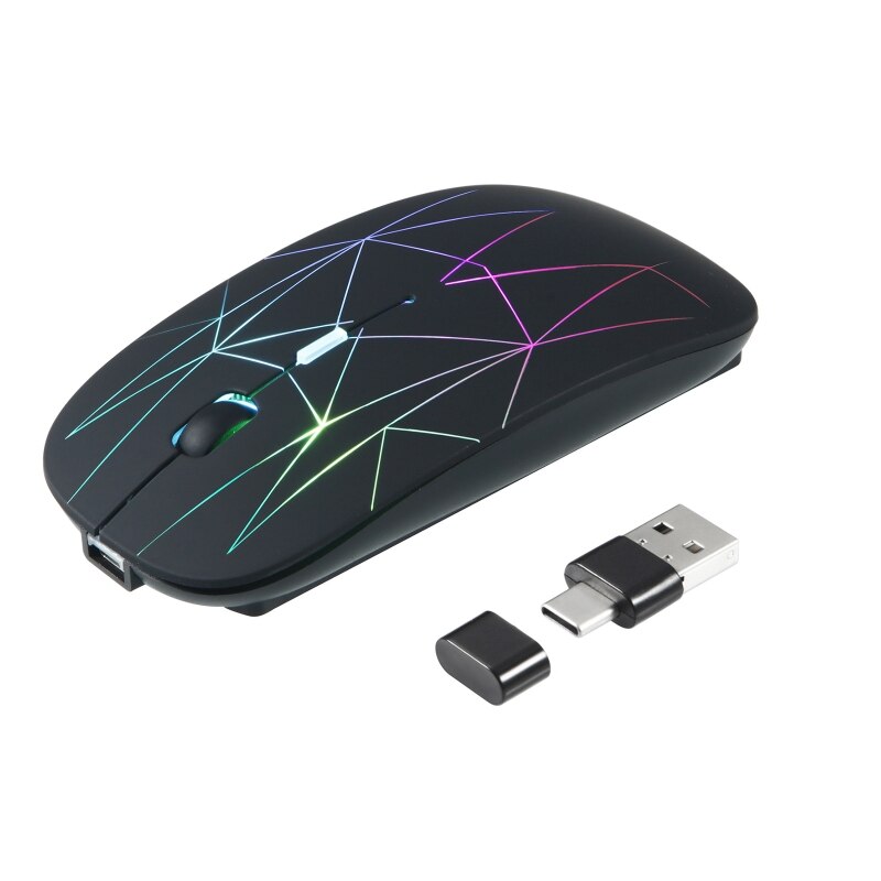 Luminous Wireless Mouse 4 Buttons Rechargeable Cor... – Vicedeal