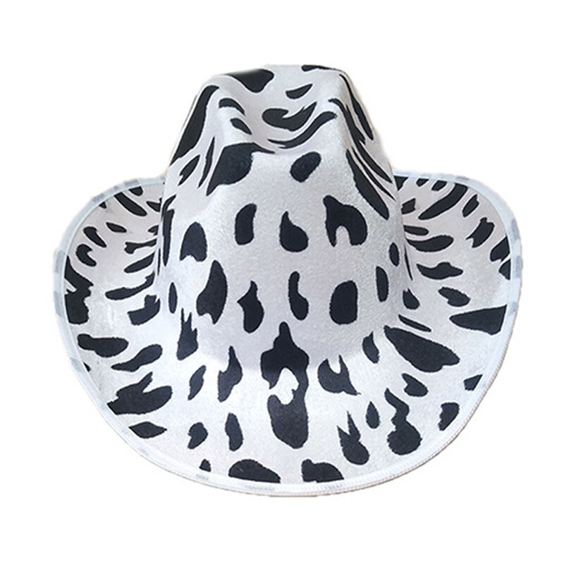 Vintage Cowboy Hat Cow Fedora Cowboy Leopard Print... – Vicedeal