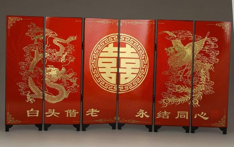 BLESSING CHINESE NICE WEDDING HANDWORK PAINTING DR... – Grandado