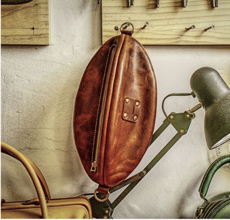 leather craft DIY women leather rugby-shape Bag se... – Vicedeal