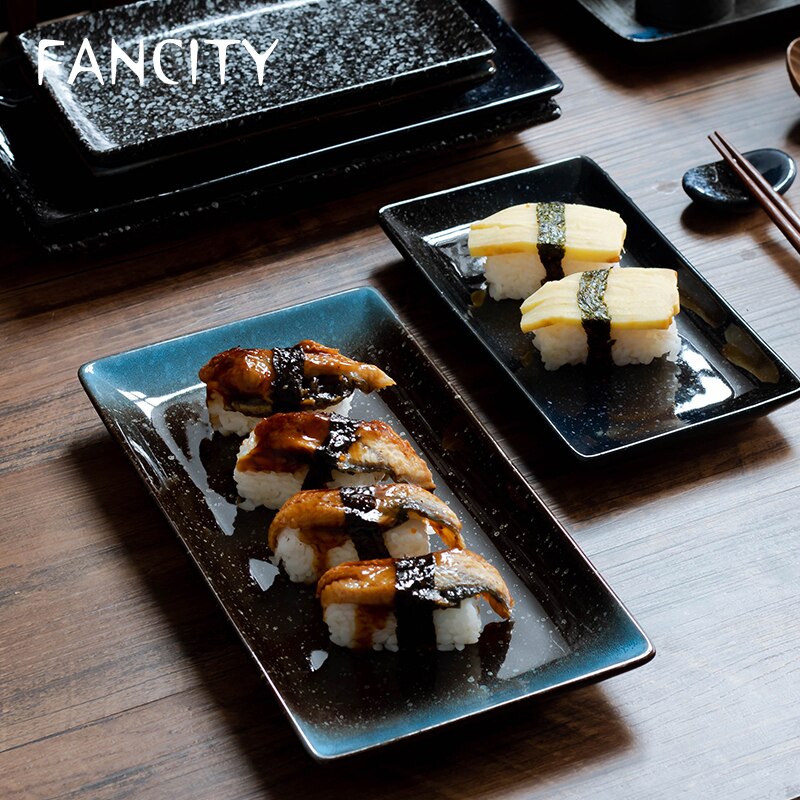 FANCITY Sushi plate, home ceramic square plate, re... – Vicedeal