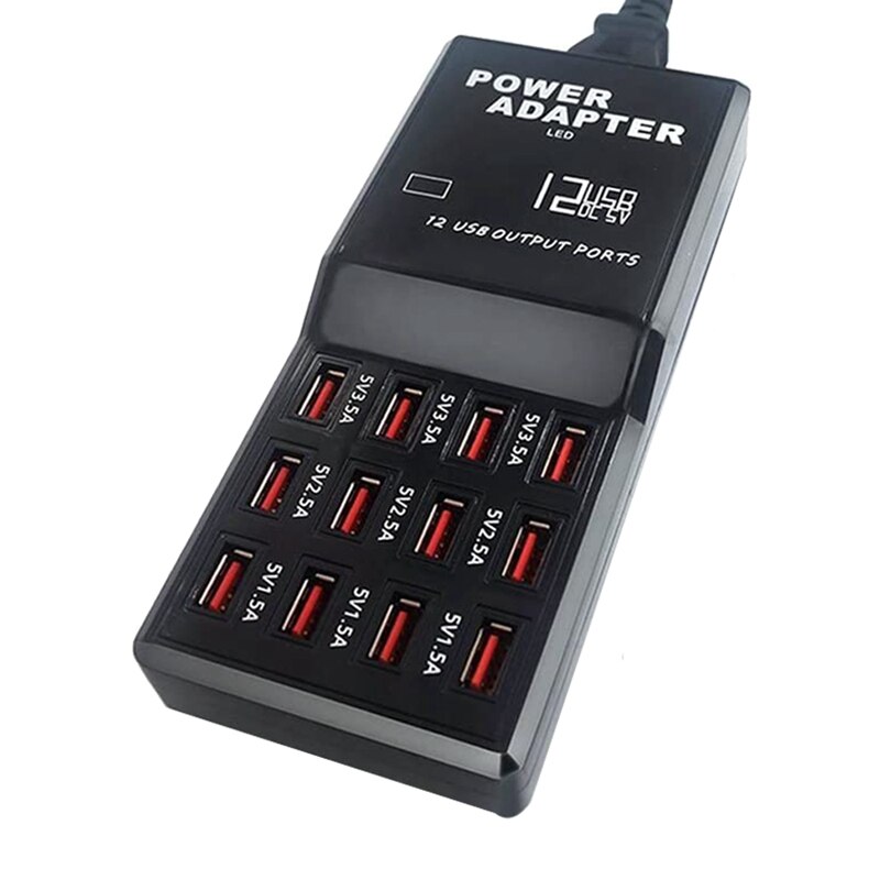 12 puertos USB 60W/12A Multi USB cargador Multi-Pu... – Grandado