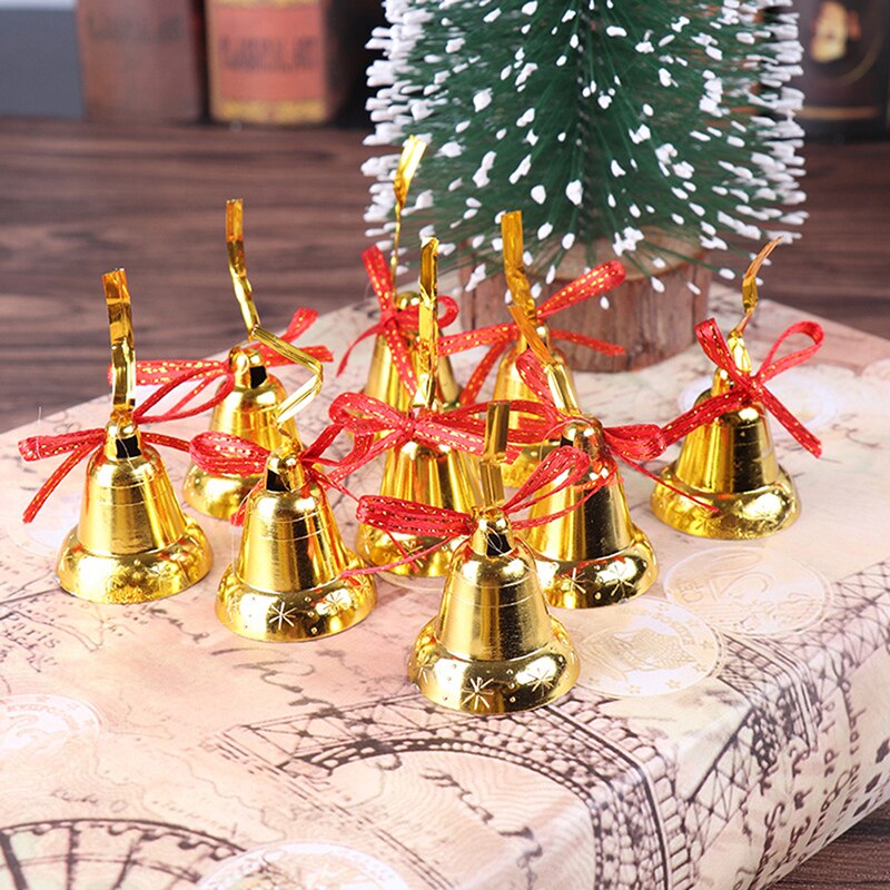 9Pcs Gold Bells DIY Crafts Accessories Christmas G... – Grandado