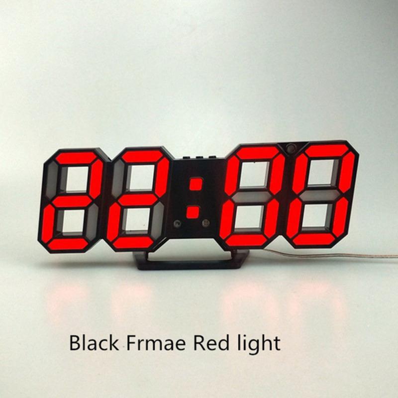 3D LED Wall Clock Modern Digital Table Clock Alarm... – Grandado