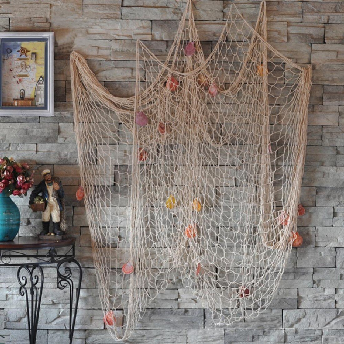1x2M Mediterranean Sea style Decoration Net Shell ... – Vicedeal