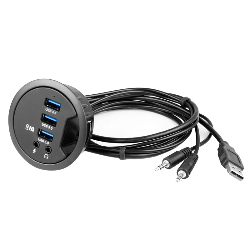 -USB3.0 Hub Splitter with 3.5mm Audio Microphone P... – Grandado
