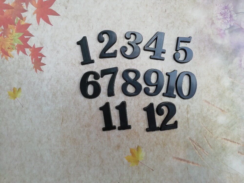 2Sets 2.5cm Plastic BLACK Quartz Clock Numbers Ara... – Grandado