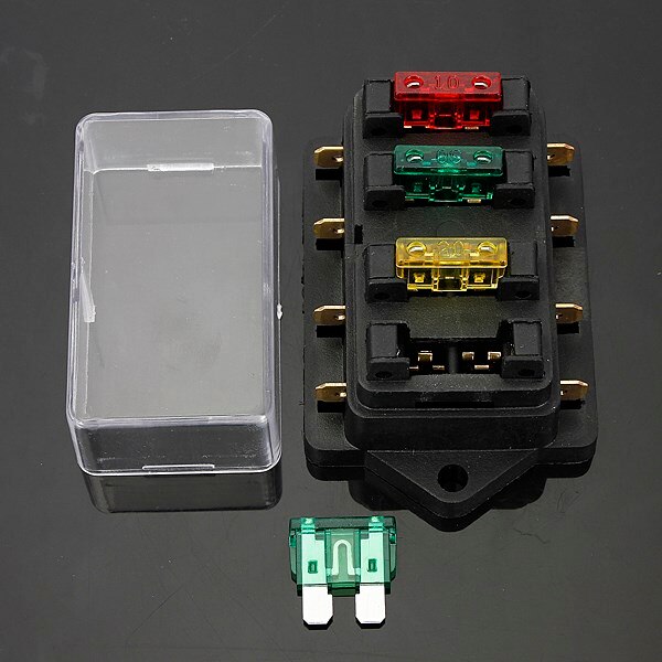 12/24V FUSE HOLDER BOX 4 WAY CAR VEHICLE CIRCUIT A... – Grandado