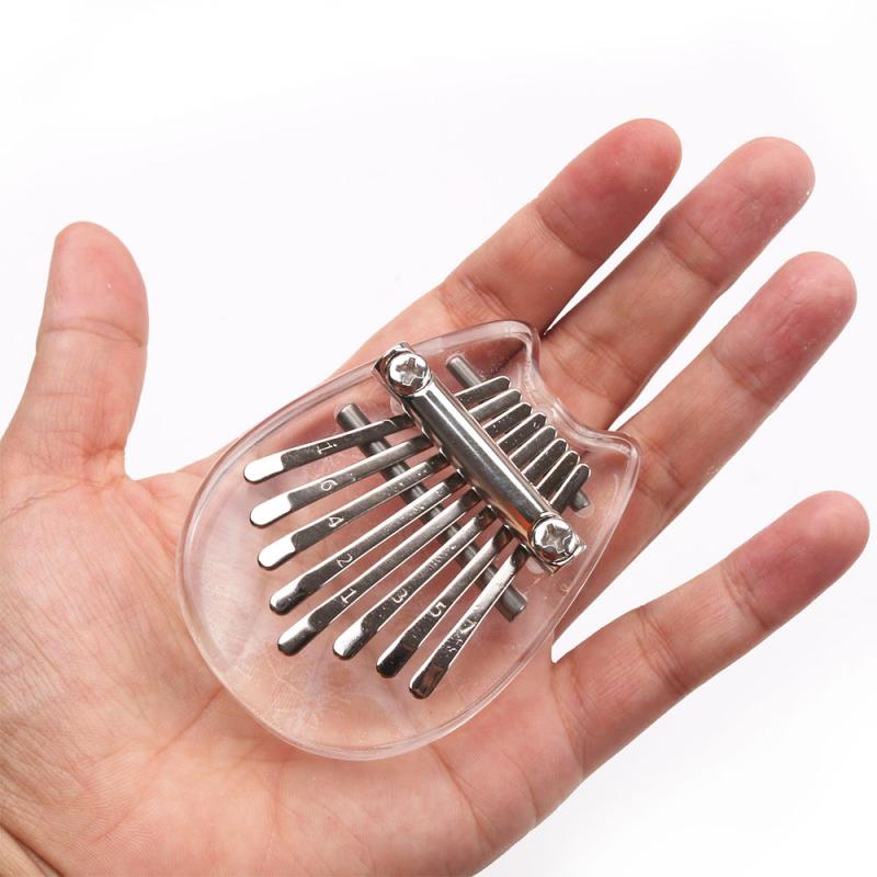 8 Keys Mini Kalimba Thumb Piano Transparent Heart ... – Grandado
