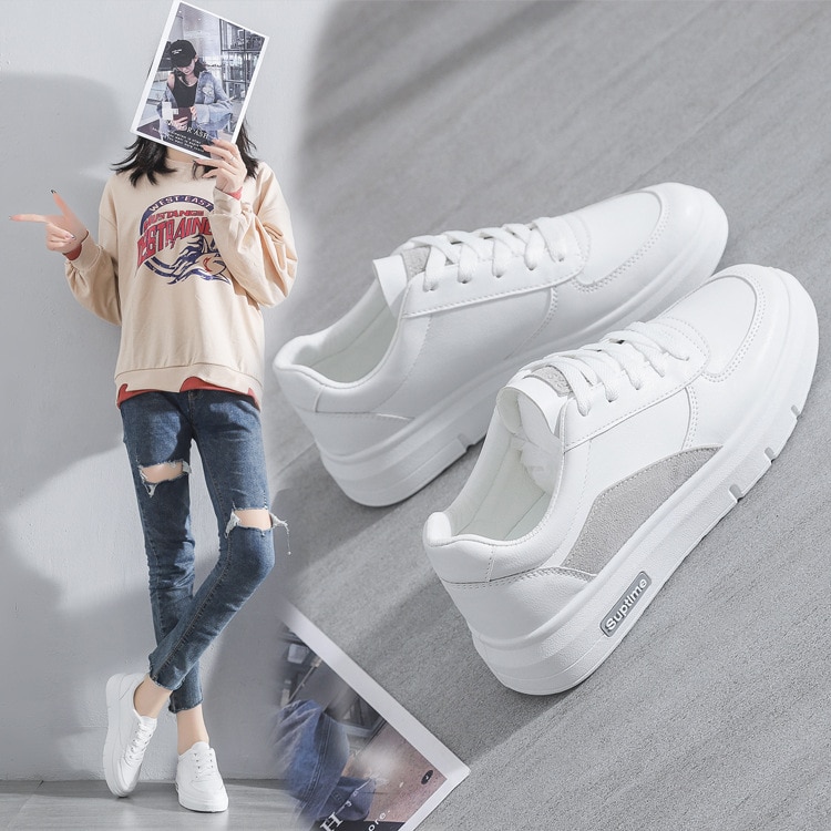 Spring thick-soled white shoes women Korean platfo... – Vicedeal