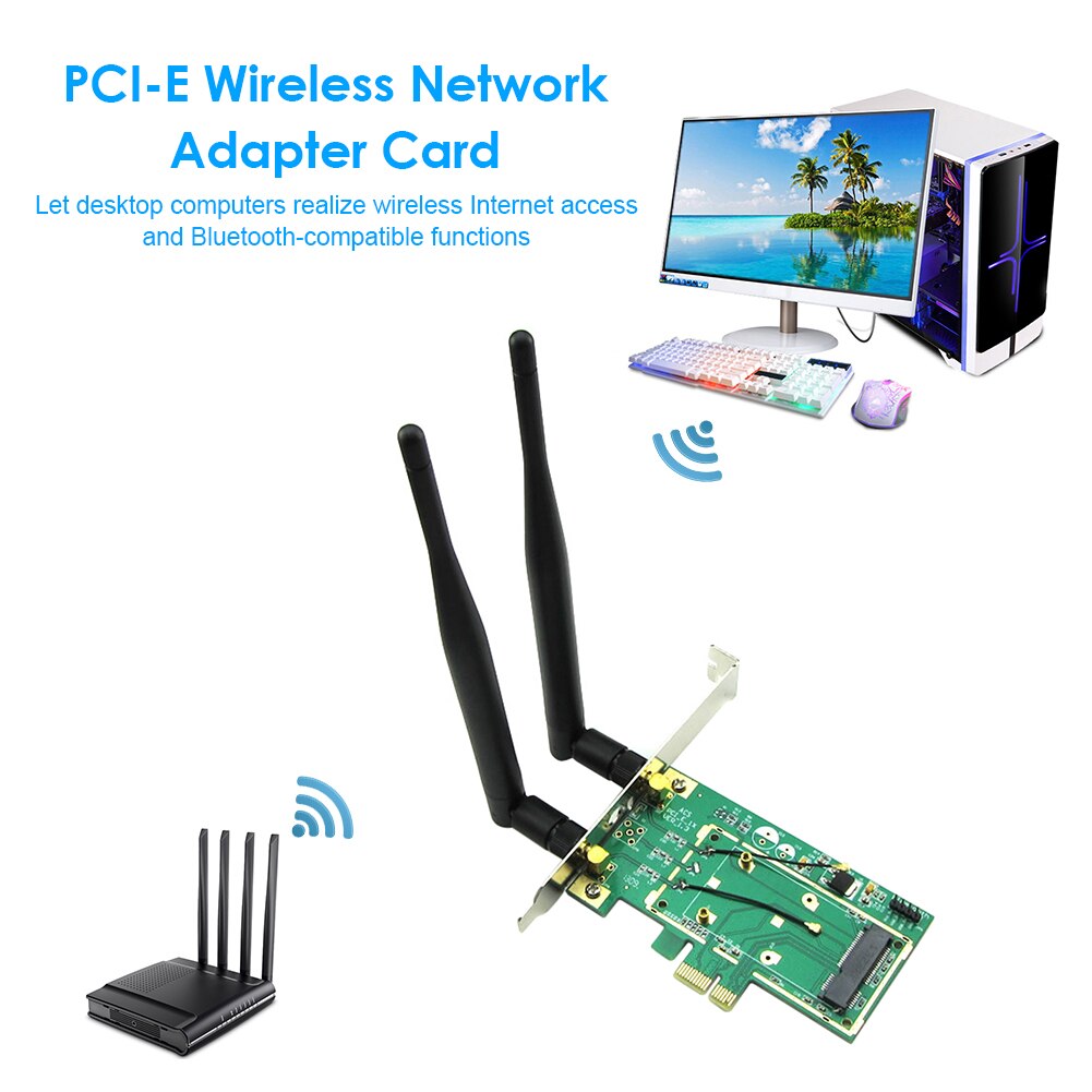 Wireless Network Card WiFi Mini PCI-E Express to P... – Vicedeal