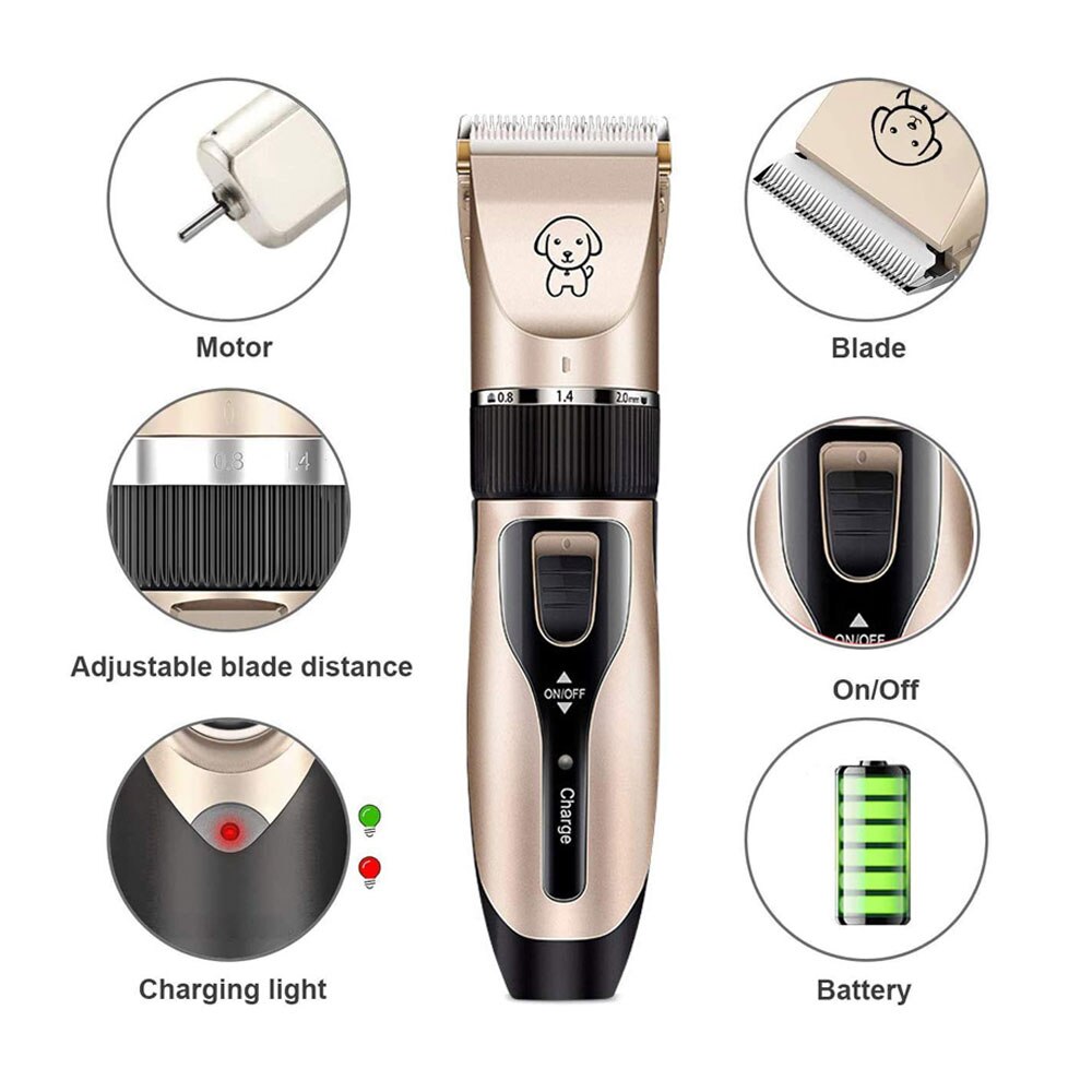 Dog cat haircut clipper low noise pet shaver recha... – Vicedeal