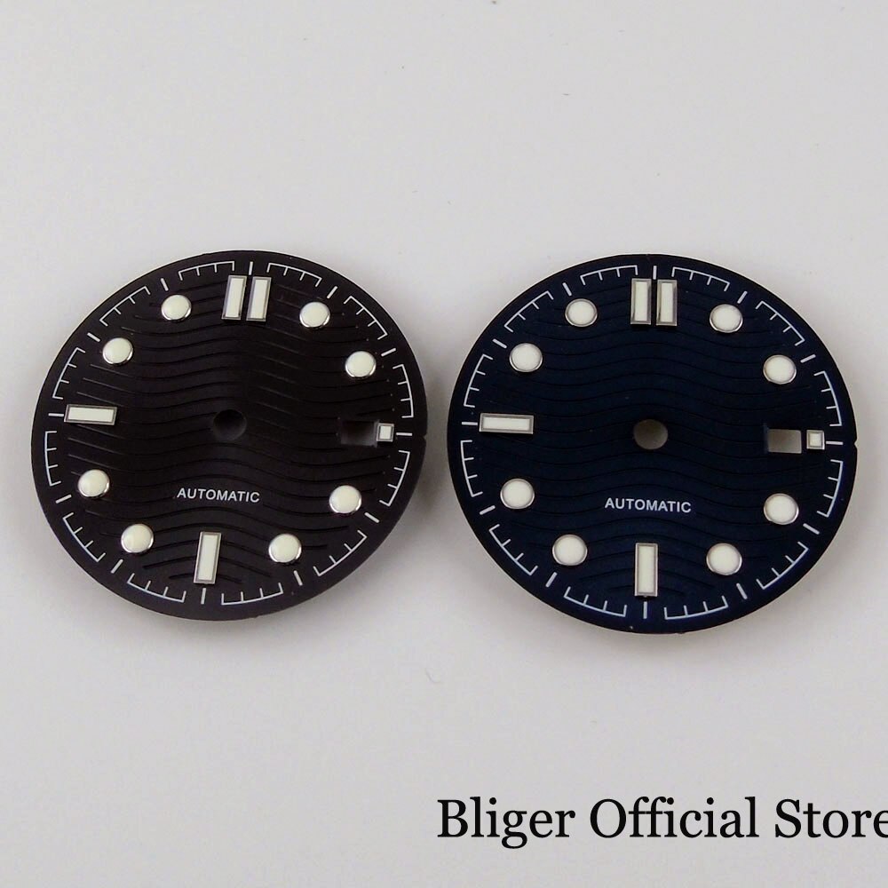 Nologo 31mm Black White Blue Watch Dial Wave Patte... – Vicedeal