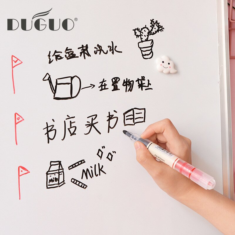 DUGUO cute stationery two-color whiteboard note pe... – Grandado