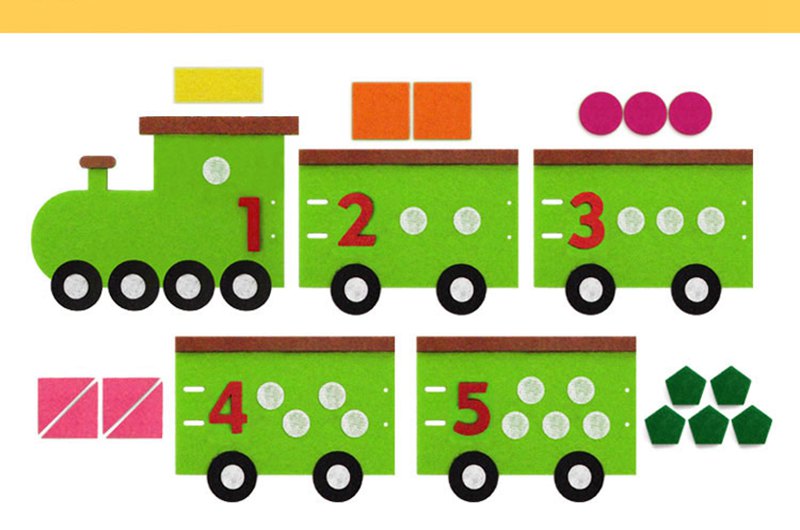 Felt Train For Children Early Learn the Numbers/ G... – Grandado