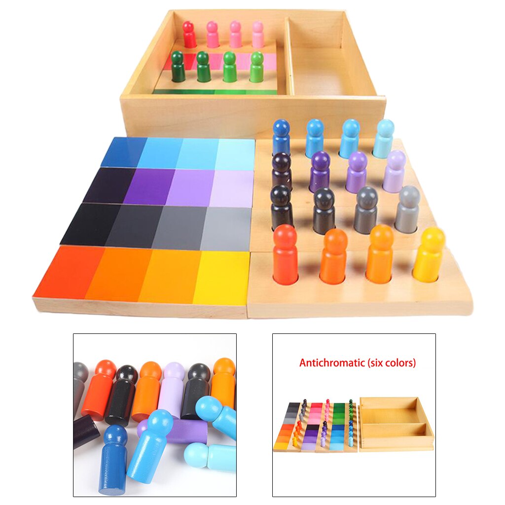 Infant Toddler Multi-Colored Wooden Color Matching... – Grandado