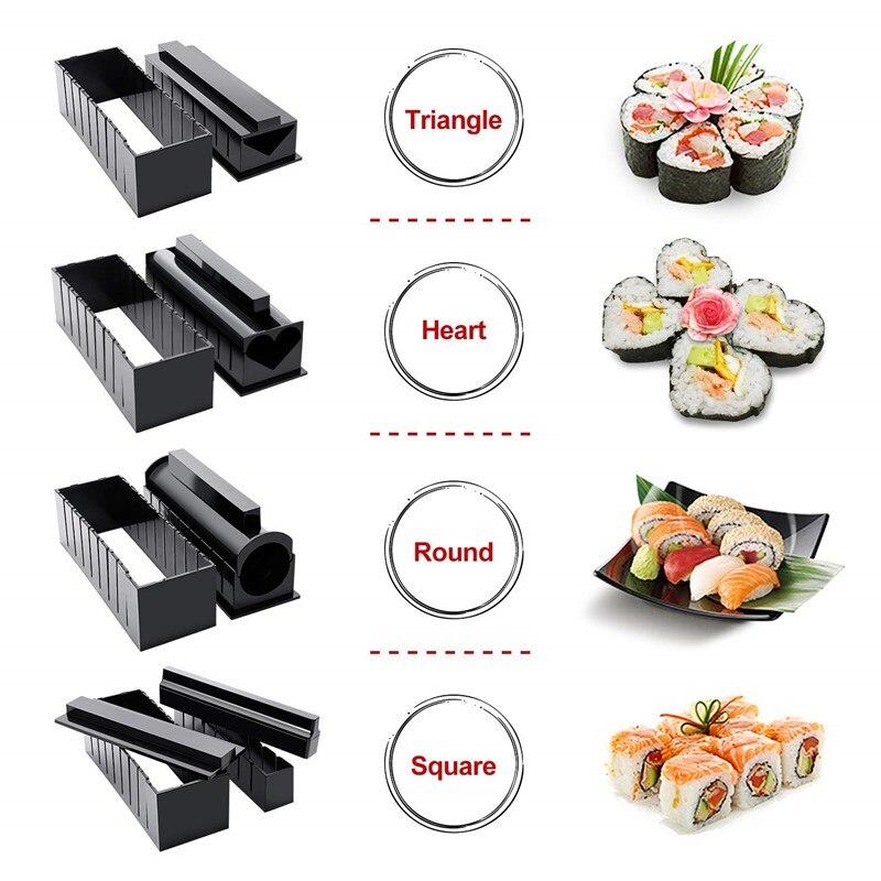 10 stk / sæt sushi maker kit ris bold kage rulle s... – Grandado