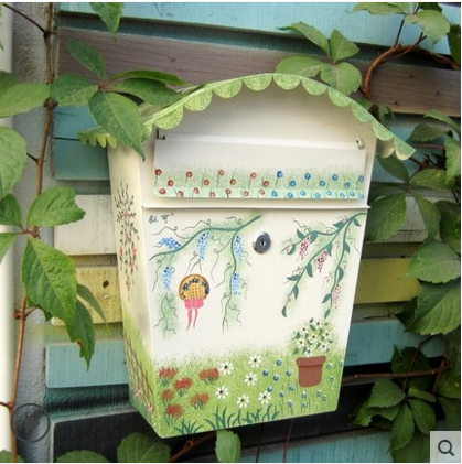 European wall Mailbox Vintage Bucket tin Newspaper... – Vicedeal