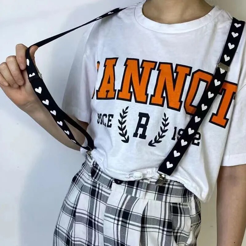 Unisex Y Back Elastic Leather 3 Clips Punk Braces ... – Grandado