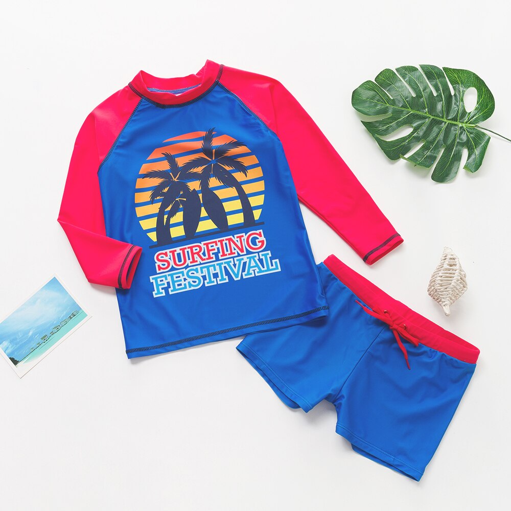 Boys Bathing Suits Two-Pieces Beach Sports Surf Sw... – Grandado